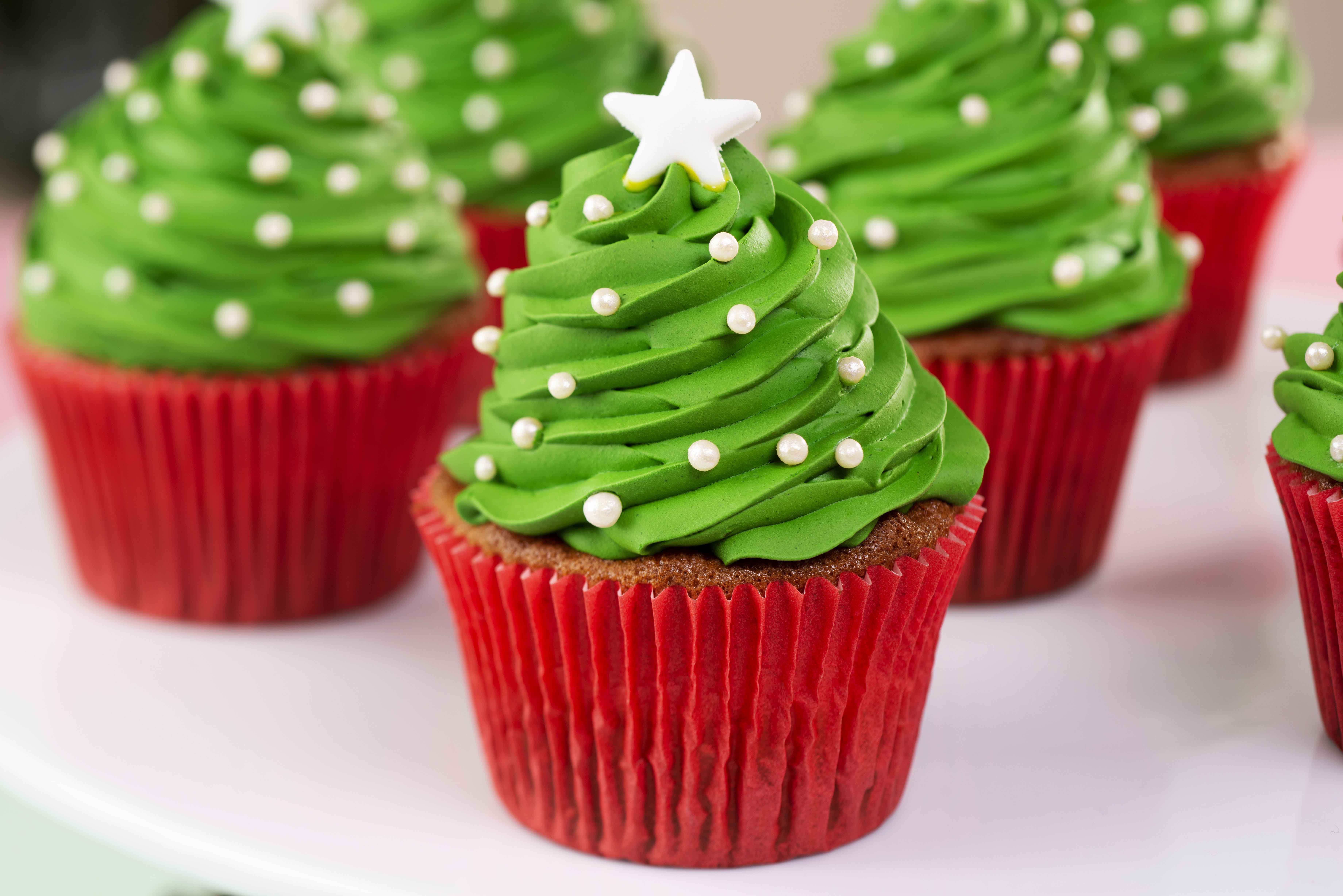 Receita de Cupcake de Árvore de Natal por Victória Galina